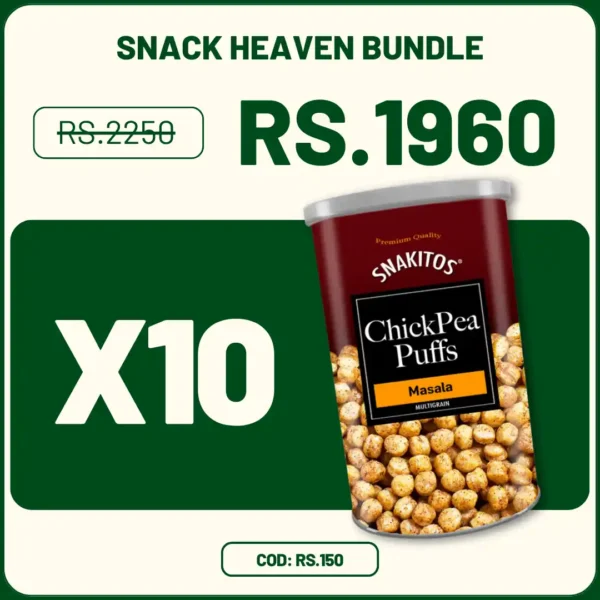 Snack Heaven Bundle ChickPea Puff Masala snack time | fm food